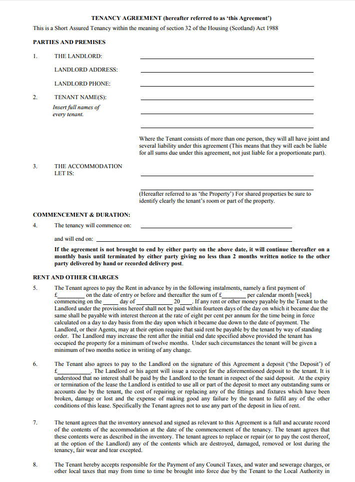 Sample Of Tenancy Agreement Form In Ghana Supriyadi Info